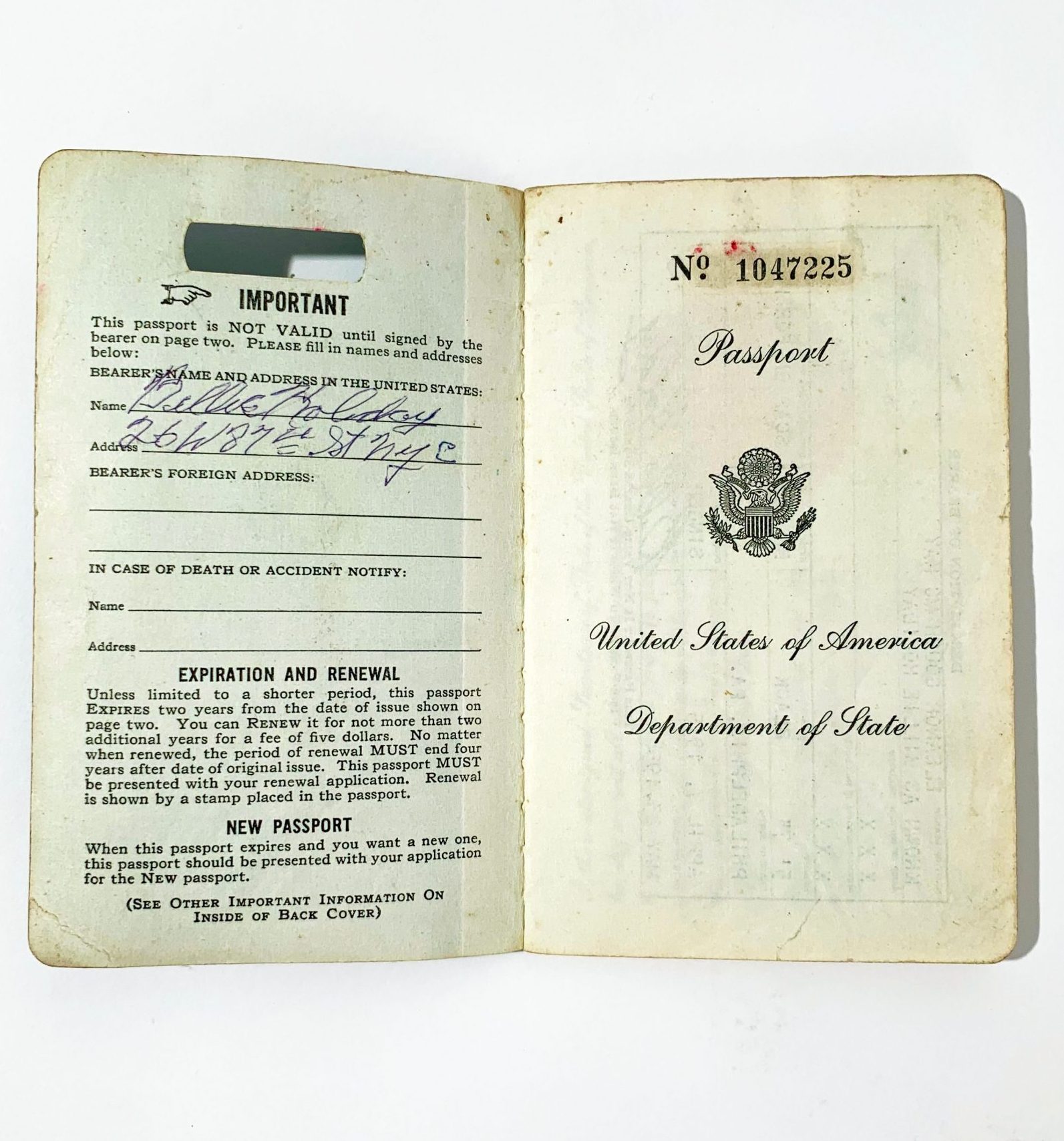 Billie Holiday s Passport Moments In Time