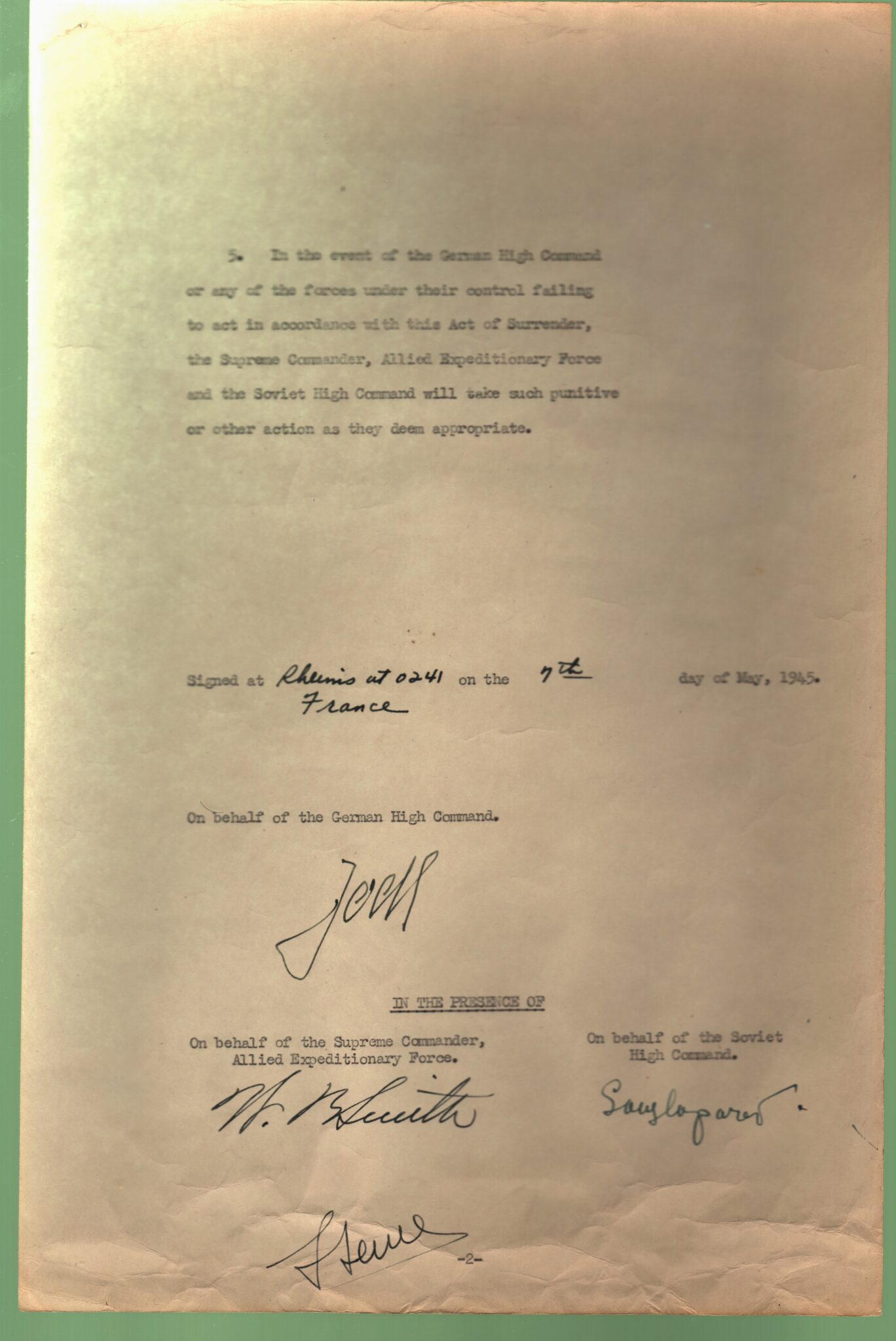 The Surrender Agreement Ending WW2 in Europe - Moments In Time